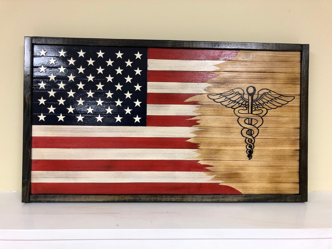 American Flag With Navy Corpsman Logo - Etsy