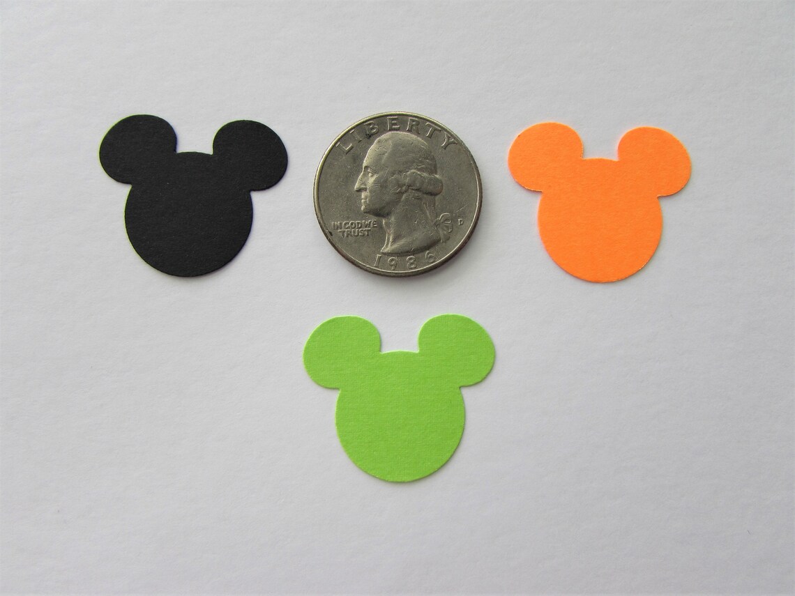 Black Orange and Green Mickey Mouse Paper Confetti 150 CT. - Table ...