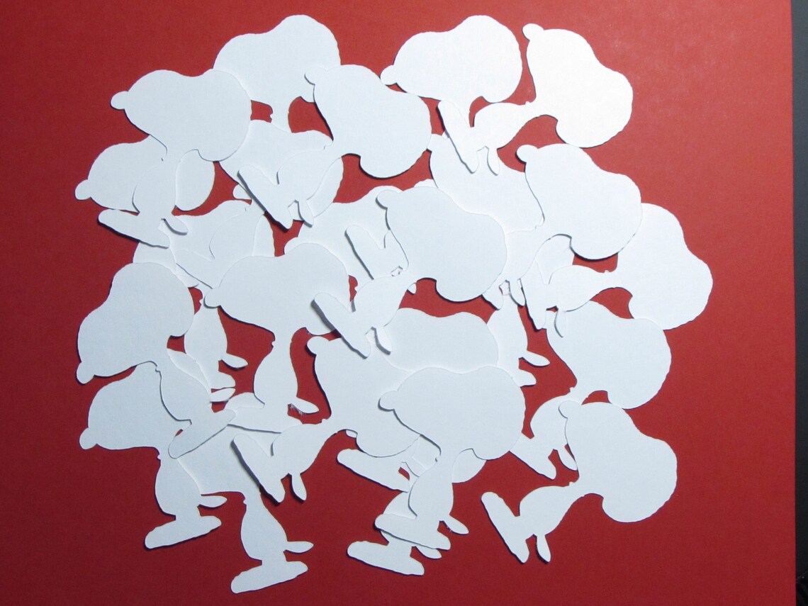 Snoopy Die Cut Paper Confetti 24 Pcs Scrapbooking Table - Etsy