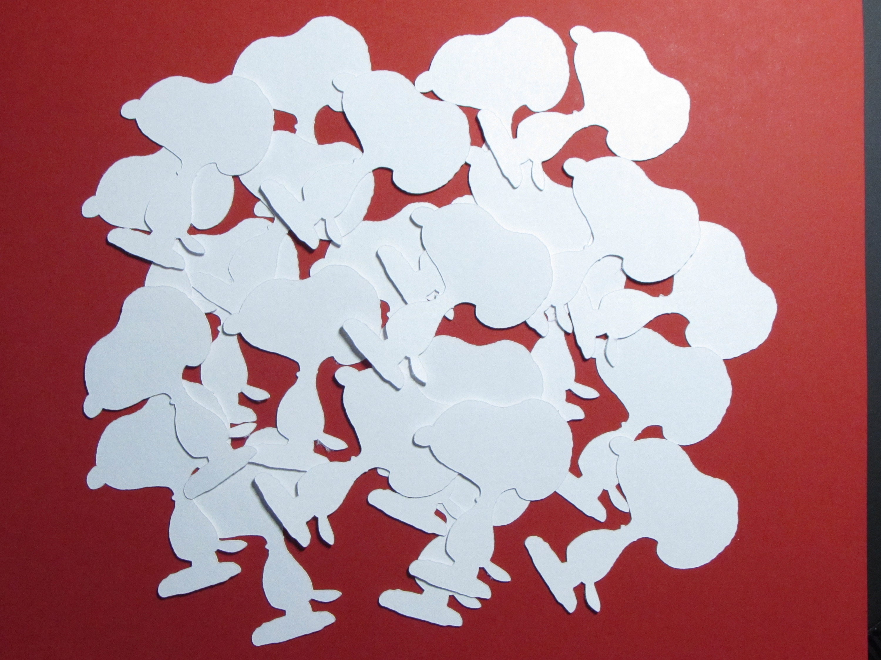 Snoopy Die Cut Paper Confetti 24 Pcs Scrapbooking Table - Etsy