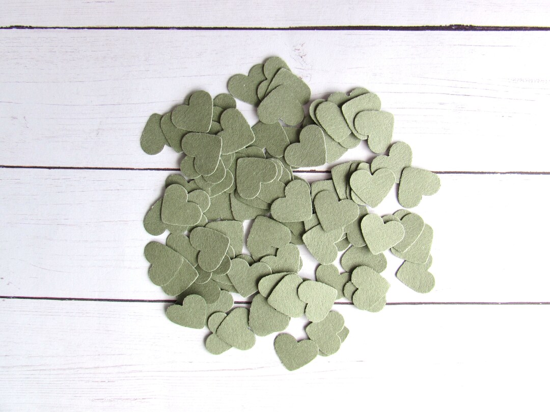 Small Hearts Paper Confetti - Green Confetti - Wedding Confetti - Sage ...