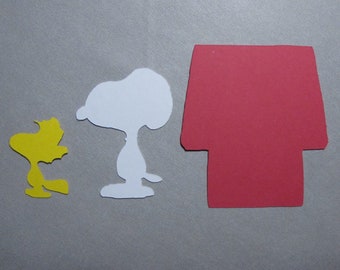Snoopy Die Cut Paper Confetti 24 Pcs Scrapbooking Table | Etsy