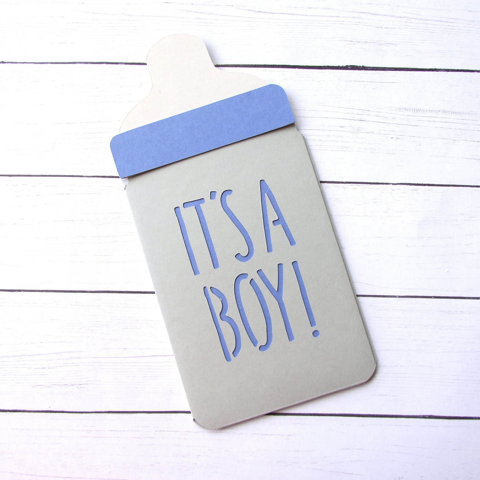 Baby Boy Gift Card Holder It's a Boy Baby Bottle Gift - Etsy