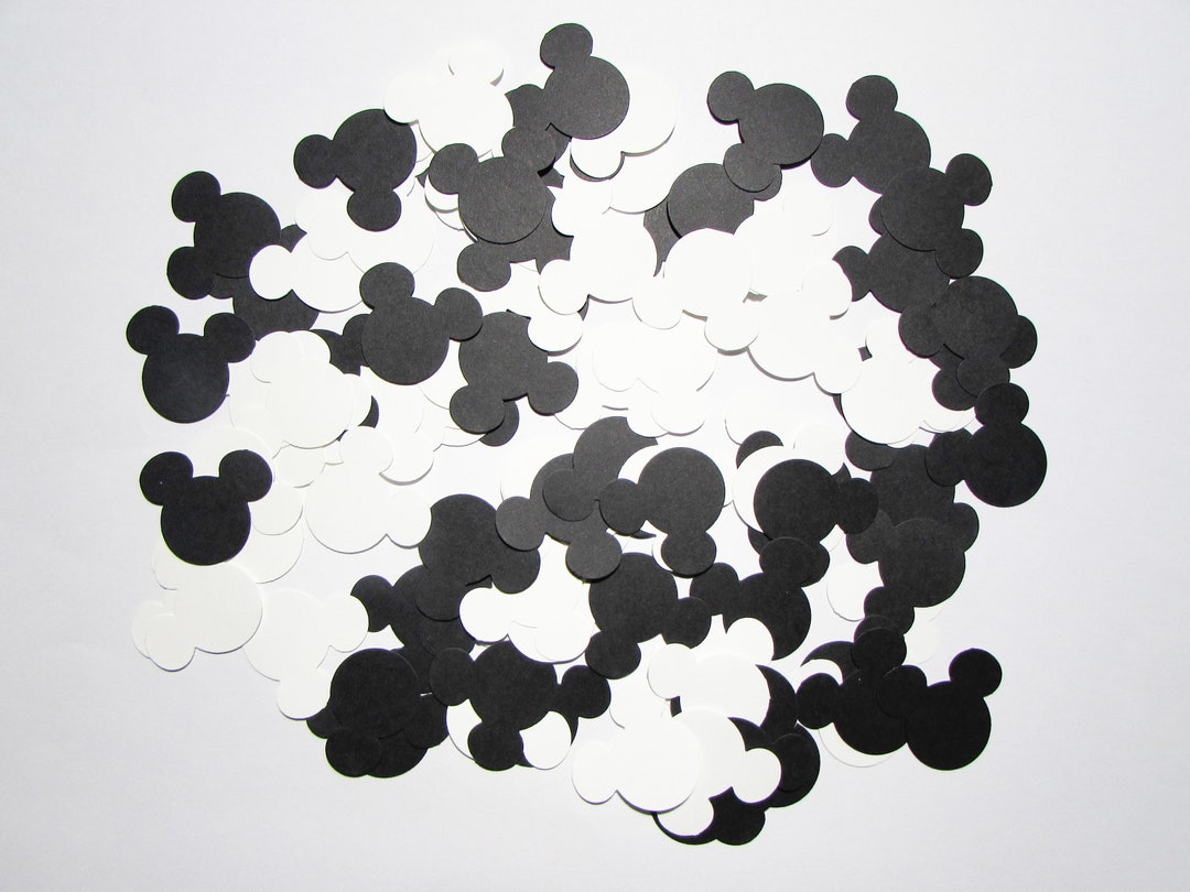 Mickey Mouse Black & White Paper Confetti 100 CT Table Confetti Die Cut ...
