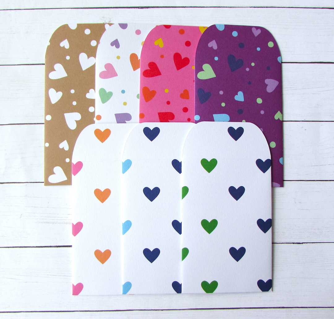 Mini Envelope - Mini Heart Envelope - Mini Note - Mini Cards - Gift ...