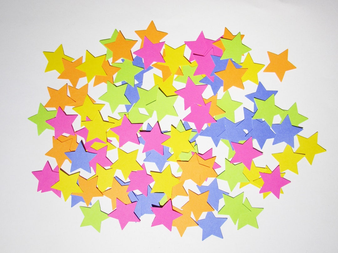 Paper Confetti Stars Party Pop Color 100 CT. - Table Confetti - Die Cut ...