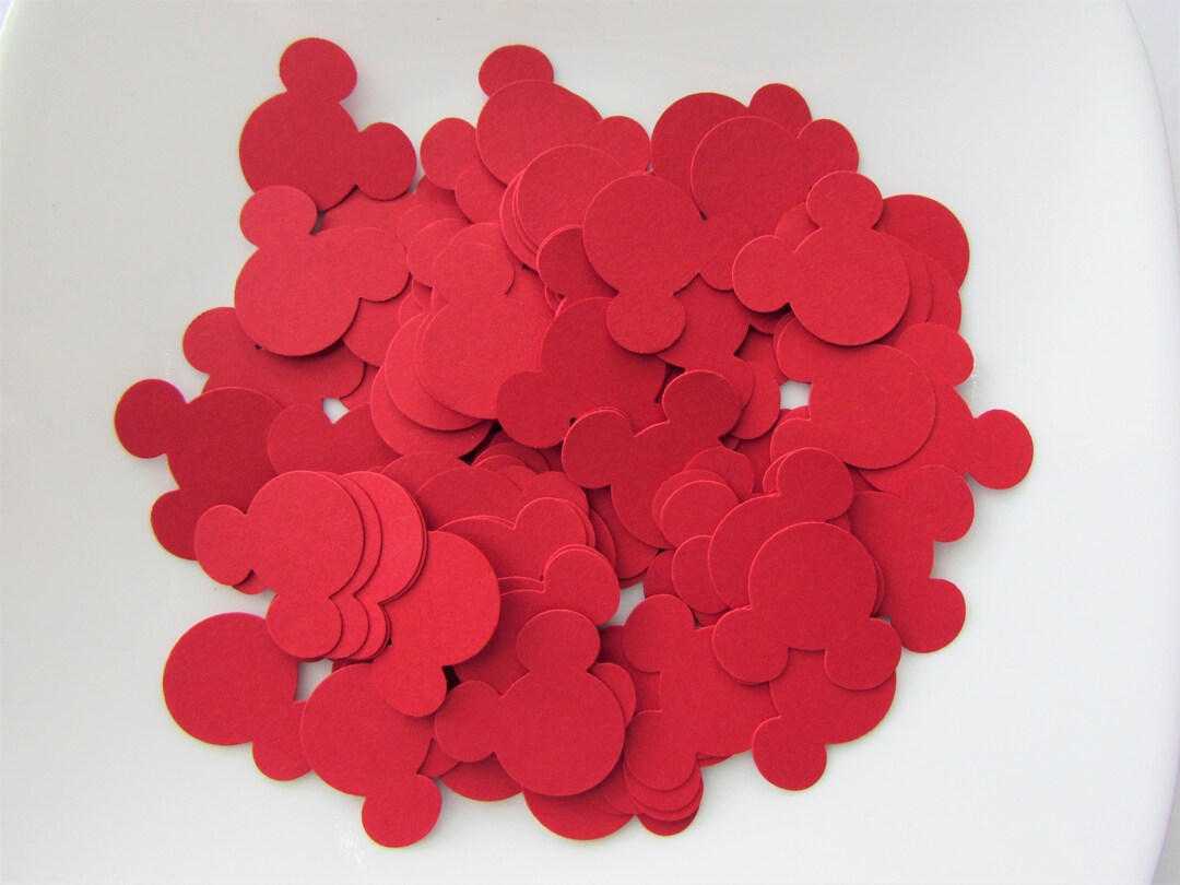 Mickey Mouse Ears Red Paper Confetti - Table Confetti - Die Cut Party ...