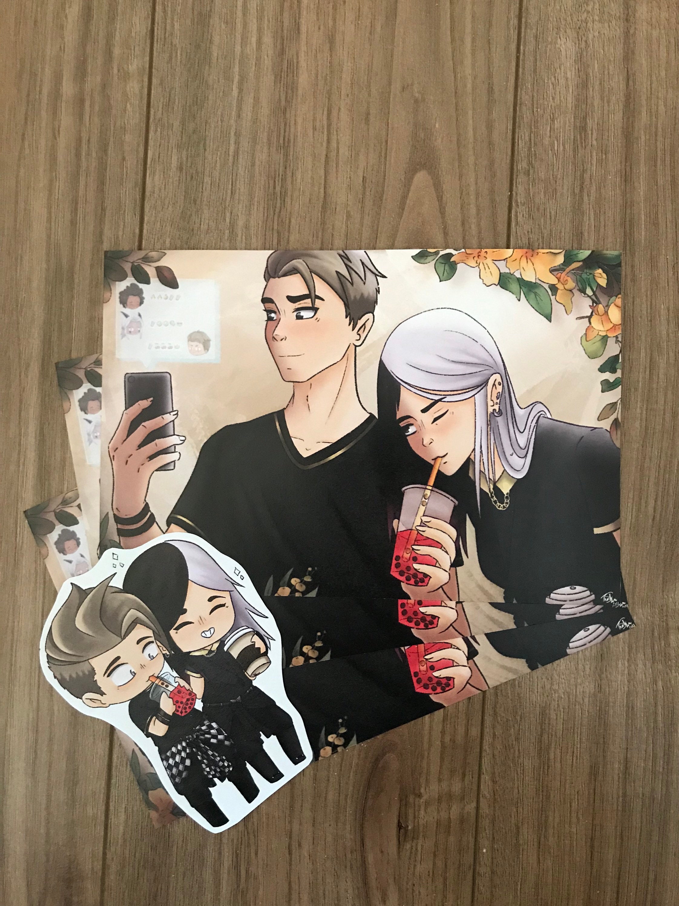 The Dragon Prince Print and Sticker : Bubble Tea Collection (siblings ...