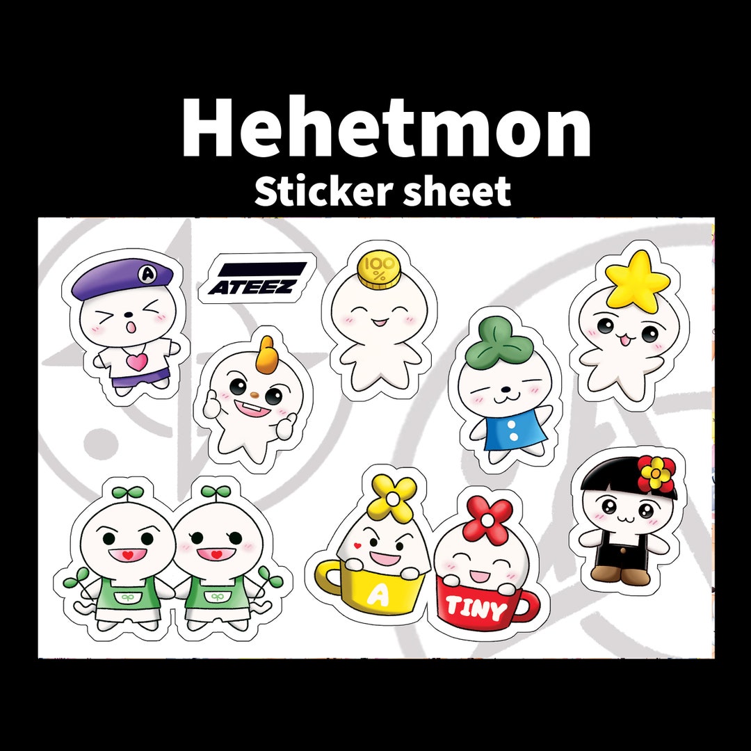 Ateez Hehetmon Sticker Sheet - Etsy