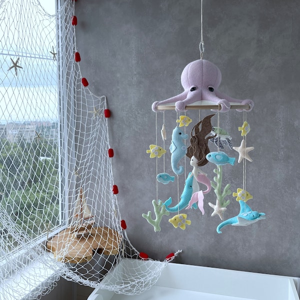 Mermaid Baby Mobile - Etsy