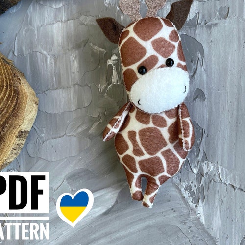 Giraffe PDF Pattern. African Nursery Decor. Jungle Felt - Etsy