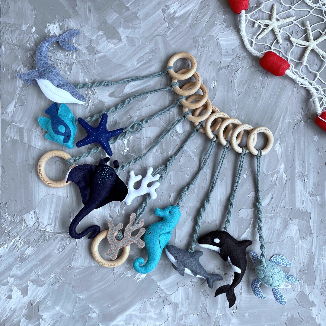 Ocean Baby Play Gym Toys: Felt Nautical Sea Creatures - Etsy