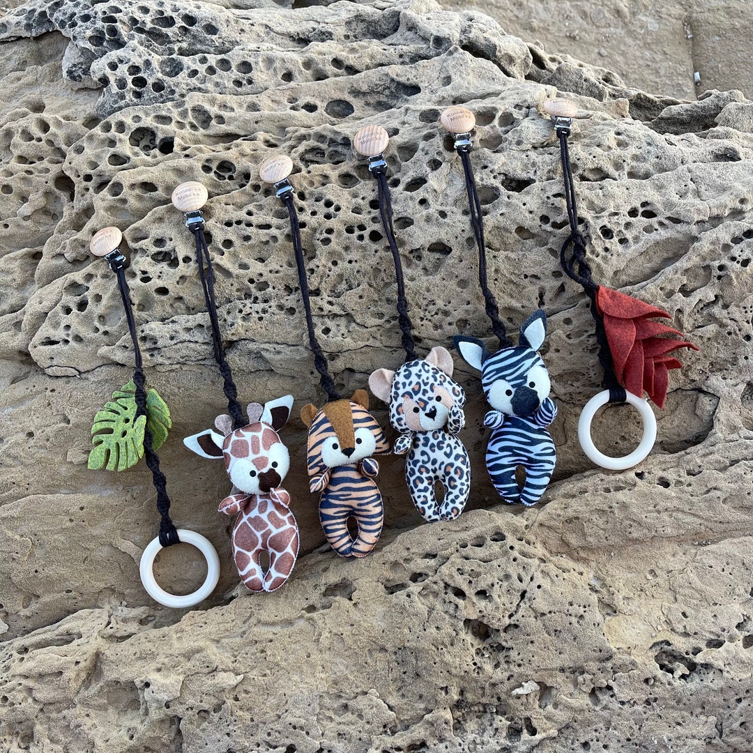 Safari Stroller Mobile/ Big African Stroller Toys Set/ Baby Car Seat ...
