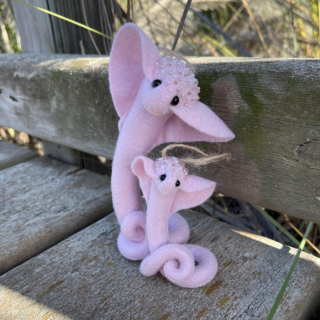 Felt Cobra Snake Ornament, Snake Christmas Ornament, Handcrafted Xmas ...