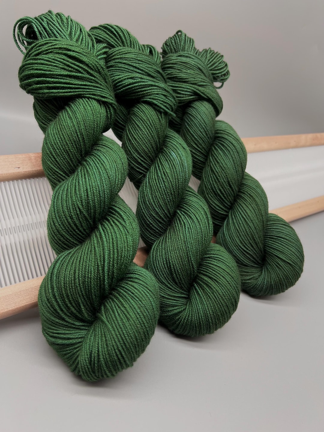 Mossy Green Hand Dyed Yarn: Heavy Sport/light DK Superwash Merino - Etsy
