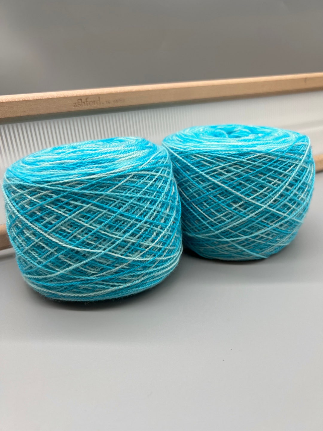 Aqua Blue Yarn Ready to Ship Lace Yarn Silk Merino Hand Dyed Yarn Knit ...