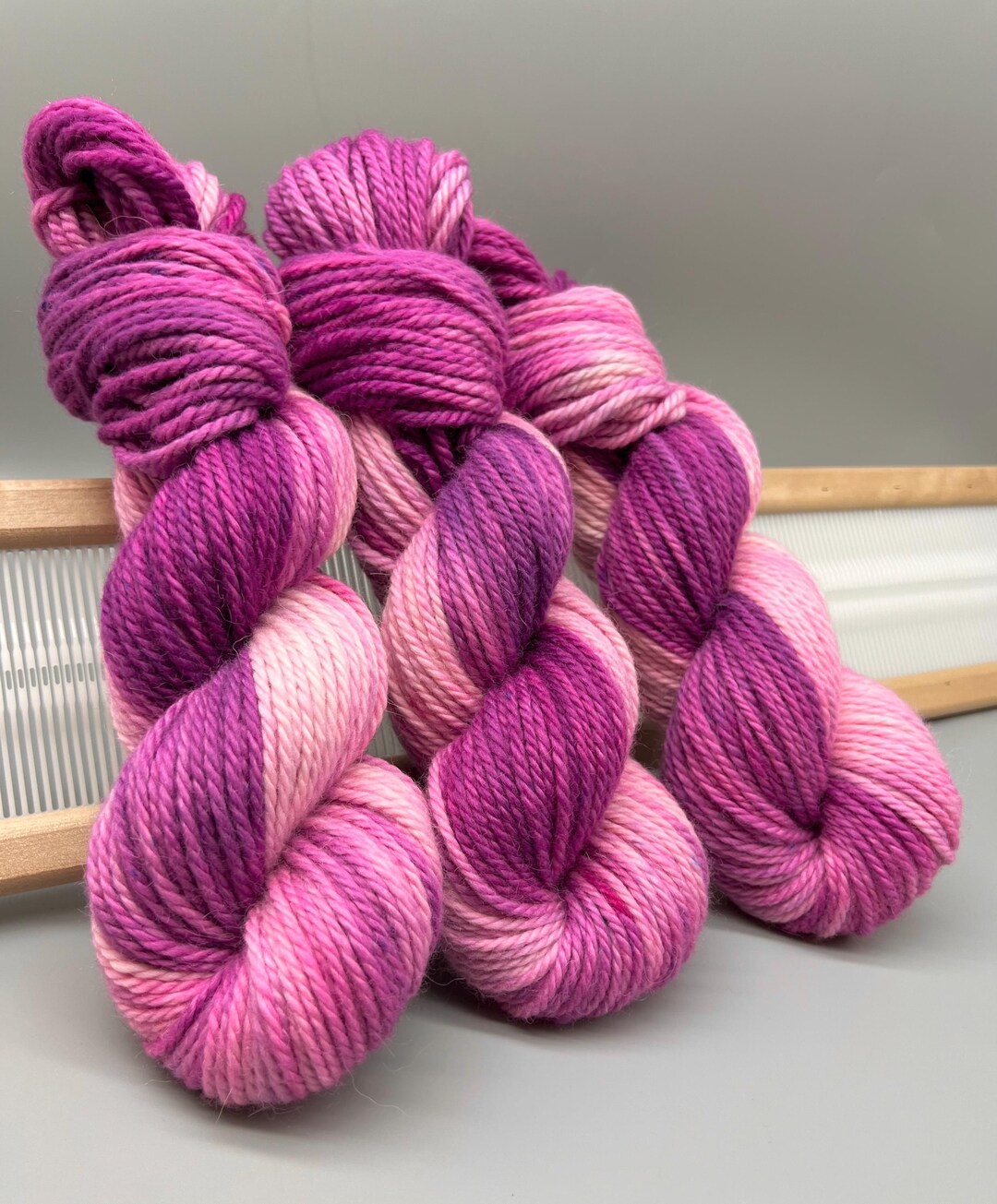 Mulberry Hand Dyed Bulky Yarn: Superwash Merino Wool, Baby Alpaca - Etsy