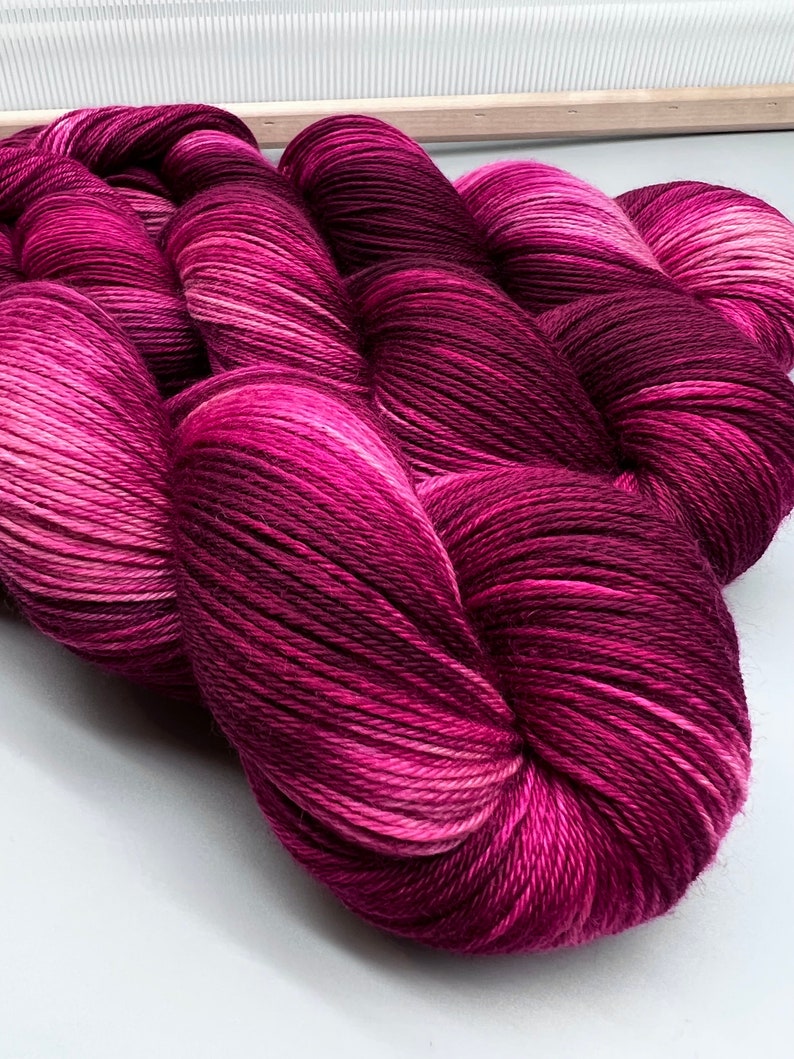 Raspberry Sorbet Hand Dyed Superwash Merino Wool Yarn - Etsy