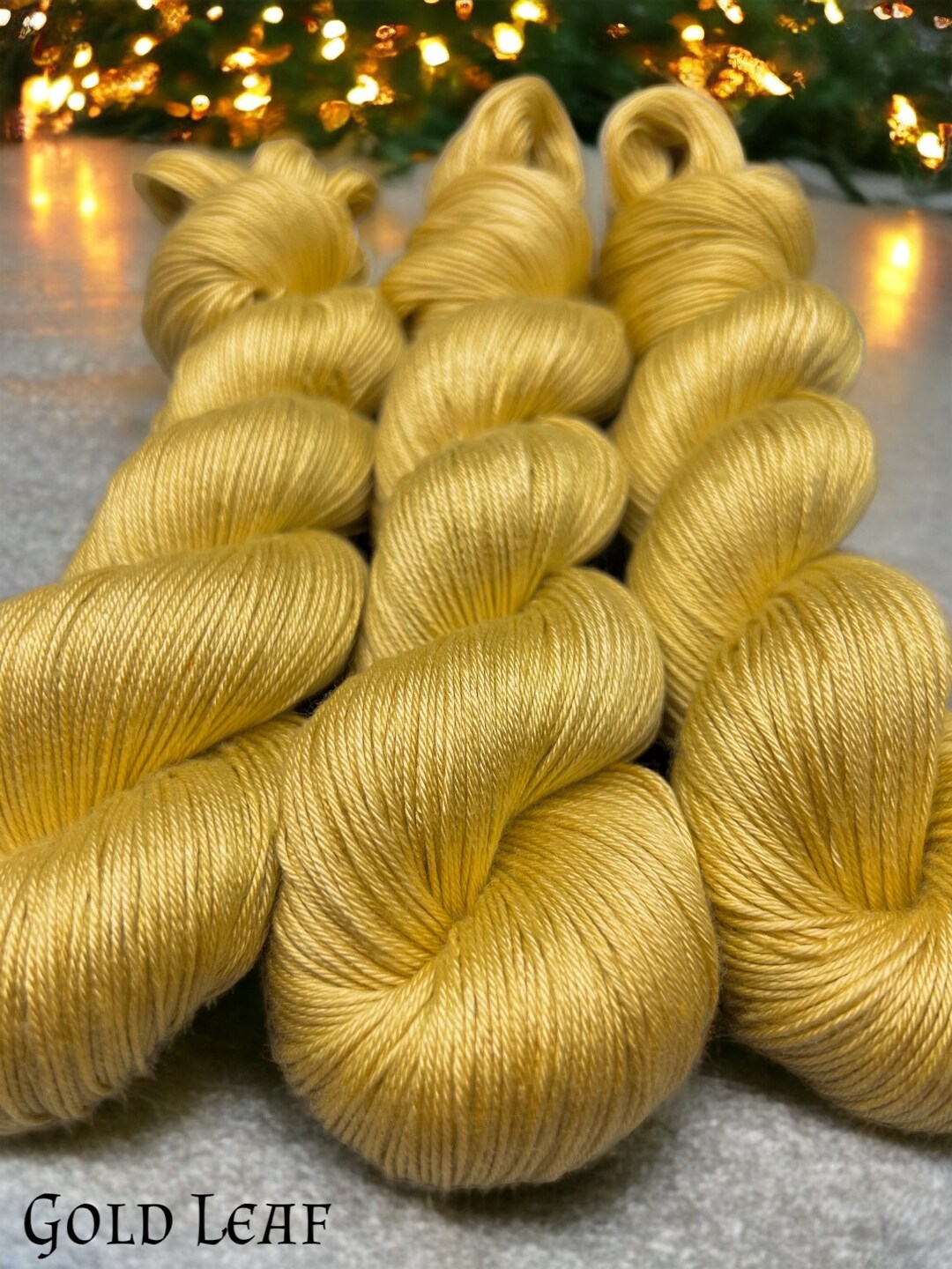 Gold Leaf Hand-dyed Silk Yarn: Lace, Sock, Fingering, DK - Etsy