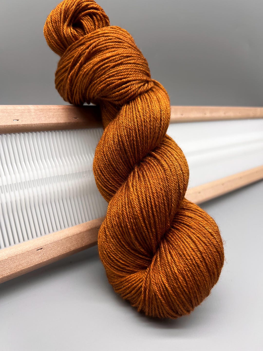 Copper Coins Hand Dyed Yarn Silk Blend Sock Orange Yarn Ready to Ship ...