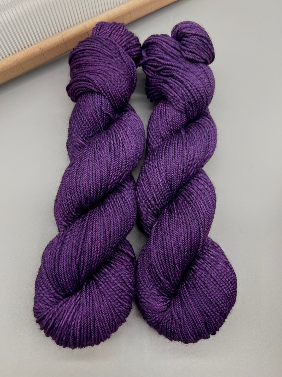 Grape Ready to Ship Hand Dyed Yarn Dk Superwash Merino Wool Purple Yarn ...