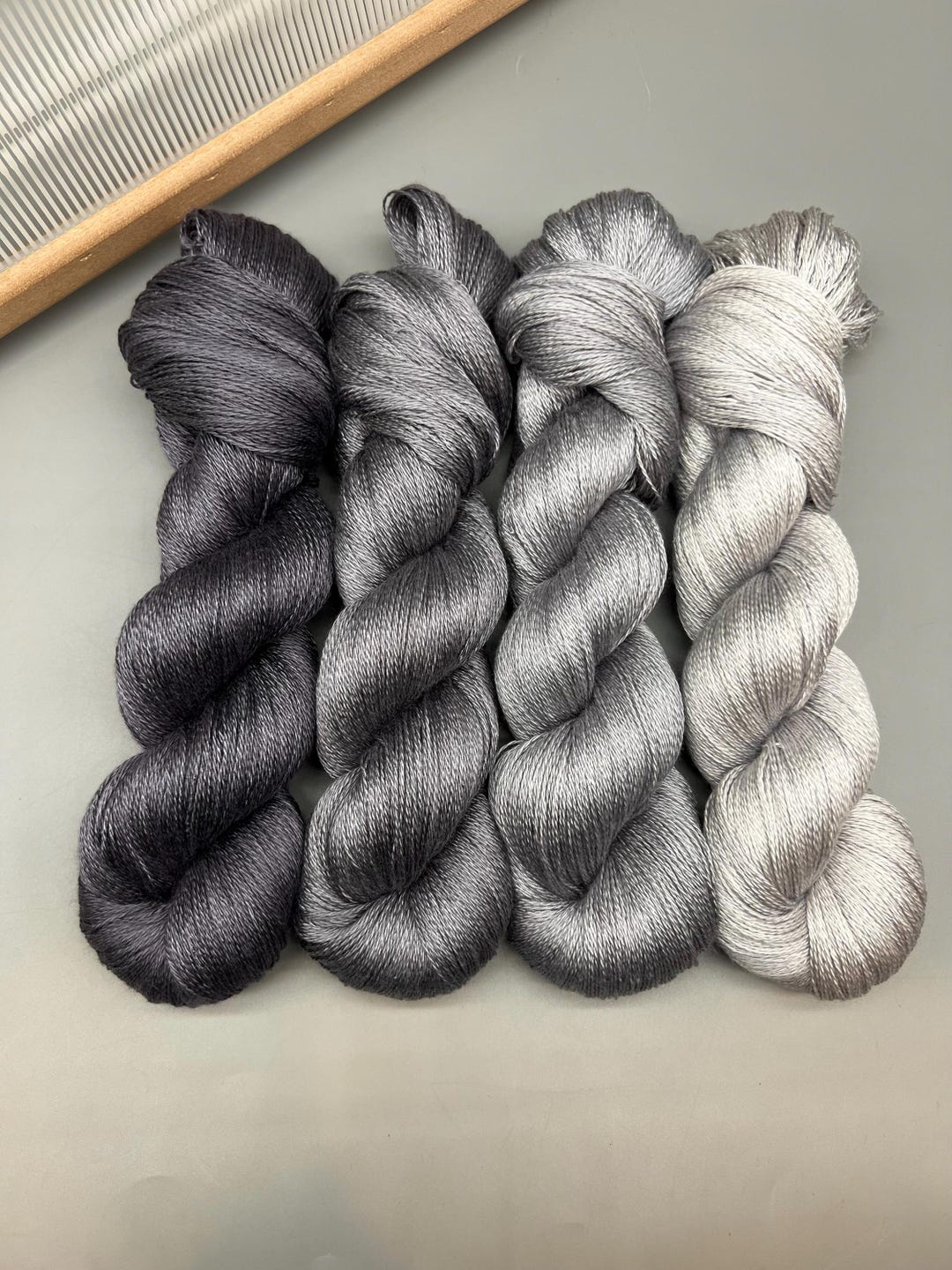 The Silver Lining Set ~ Hand Dyed Yarn - Pure Silk - Lace Weight ...