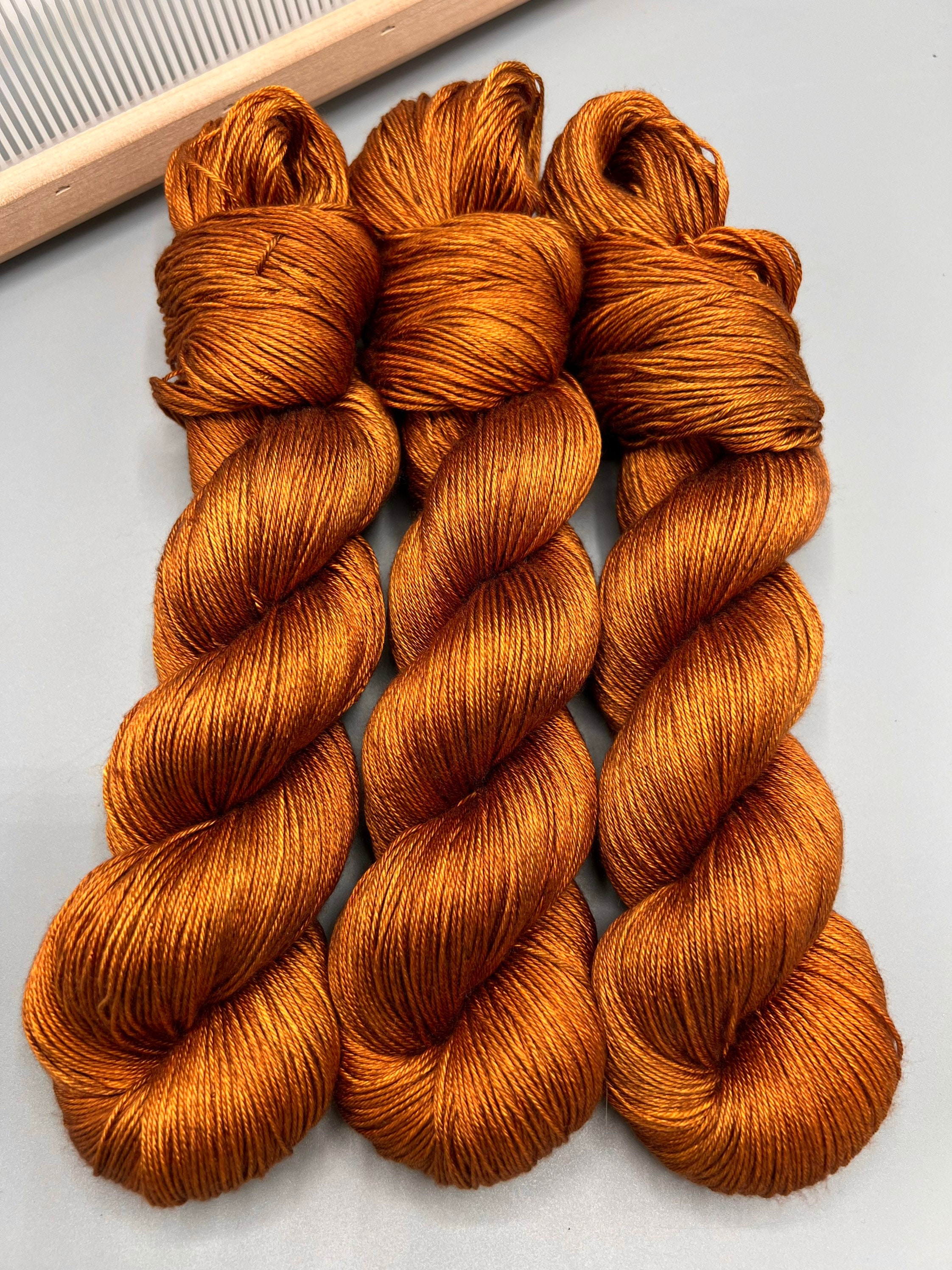 Copper Coins Hand Dyed Yarn Silk Yarn Lace / Sock / - Etsy