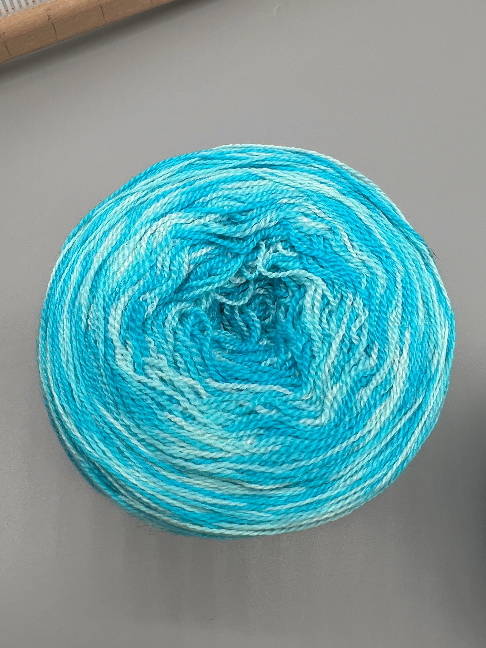Aqua Blue Yarn Ready to Ship Lace Yarn Silk Merino Hand Dyed Yarn Knit ...