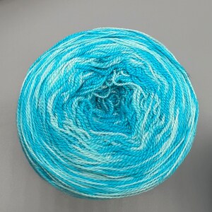 Aqua Blue Yarn Ready to Ship Lace Yarn Silk Merino Hand Dyed Yarn Knit ...