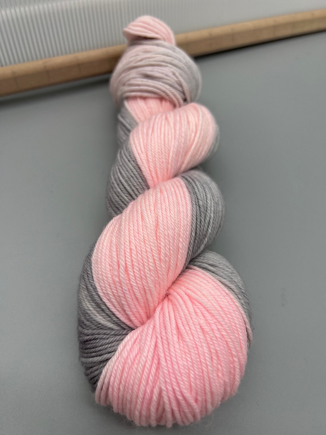 Poodle Skirt Ready to Ship Hand Dyed Yarn Dk Superwash Merino Wool Gray ...