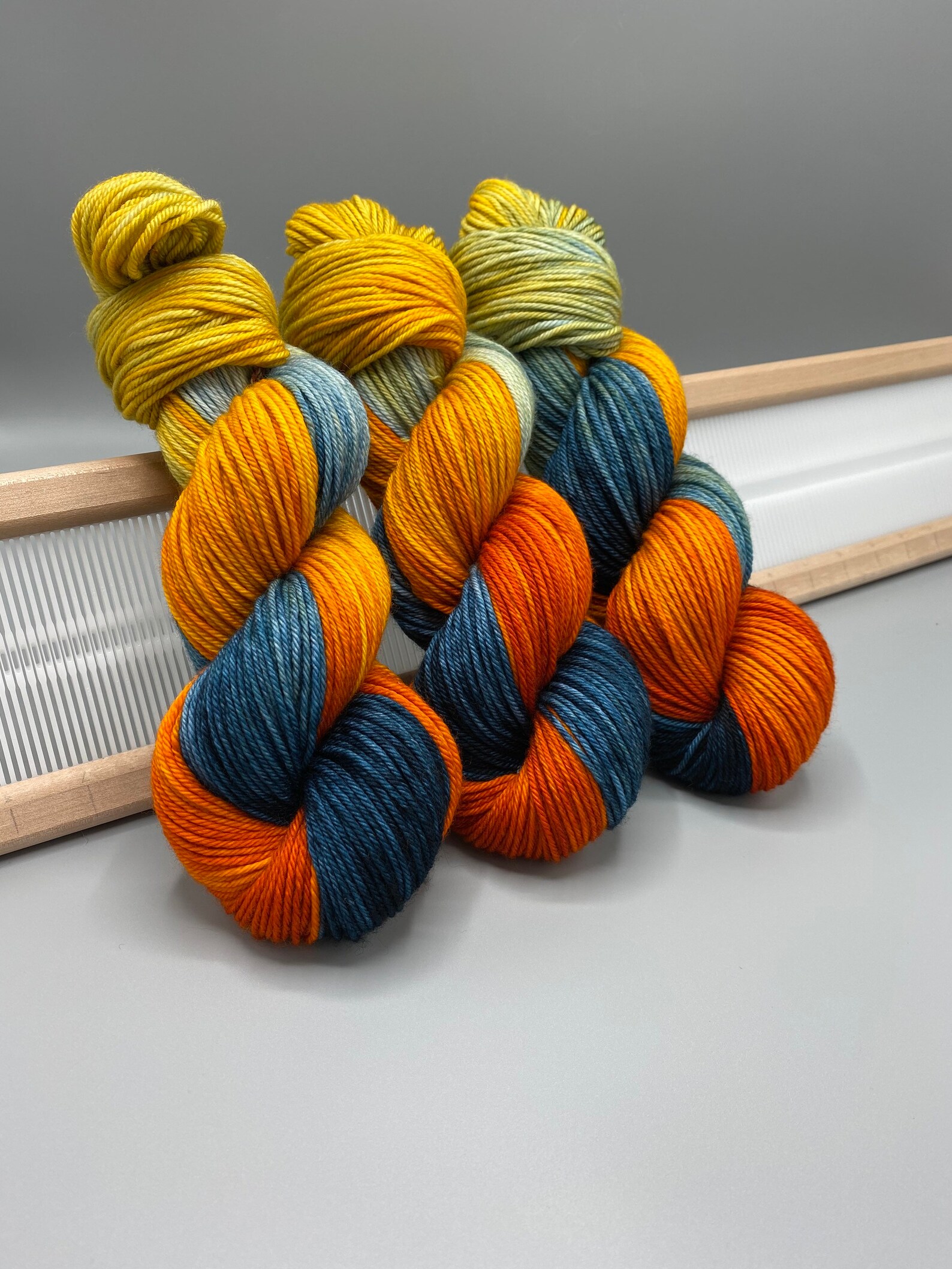 Ocean Sunset hand dyed yarn lace / sock / fingering / | Etsy