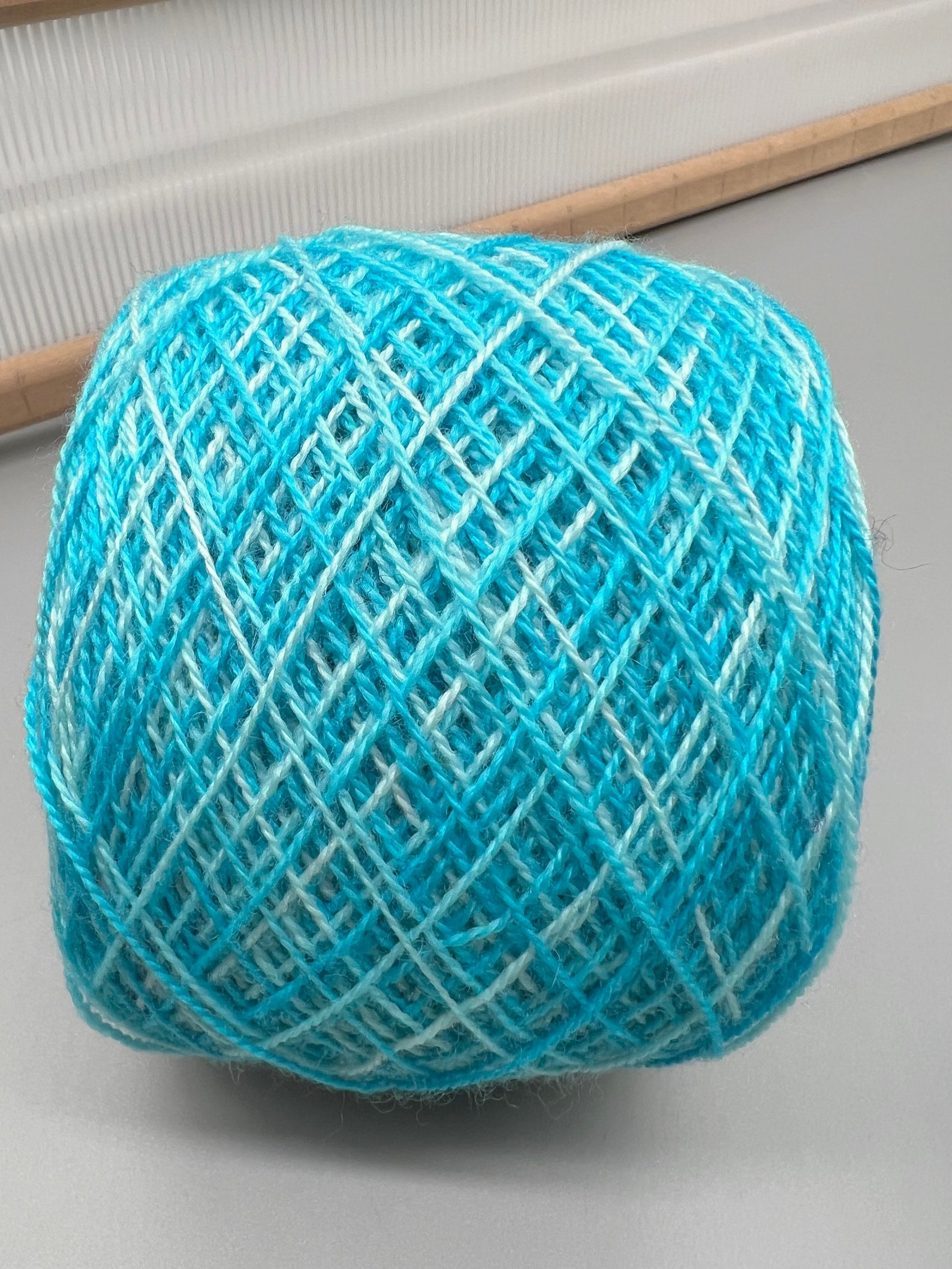 Aqua Blue Yarn Ready to Ship Lace Yarn Silk Merino Hand Dyed Yarn Knit ...
