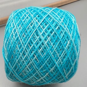 Aqua Blue Yarn Ready to Ship Lace Yarn Silk Merino Hand Dyed Yarn Knit ...
