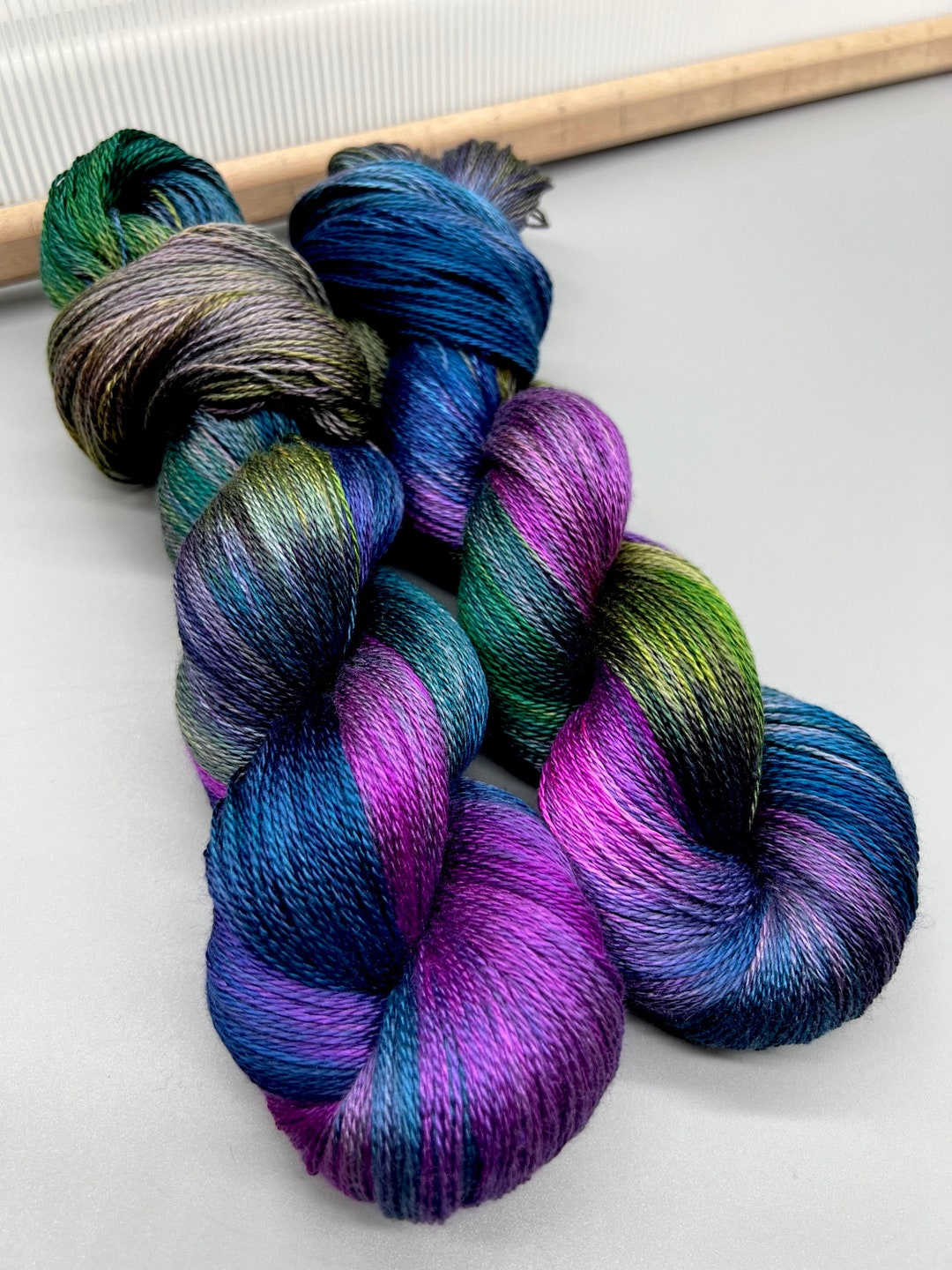 Prism Hand Dyed Yarn: Variegated Gray Rainbow Yarn - Etsy