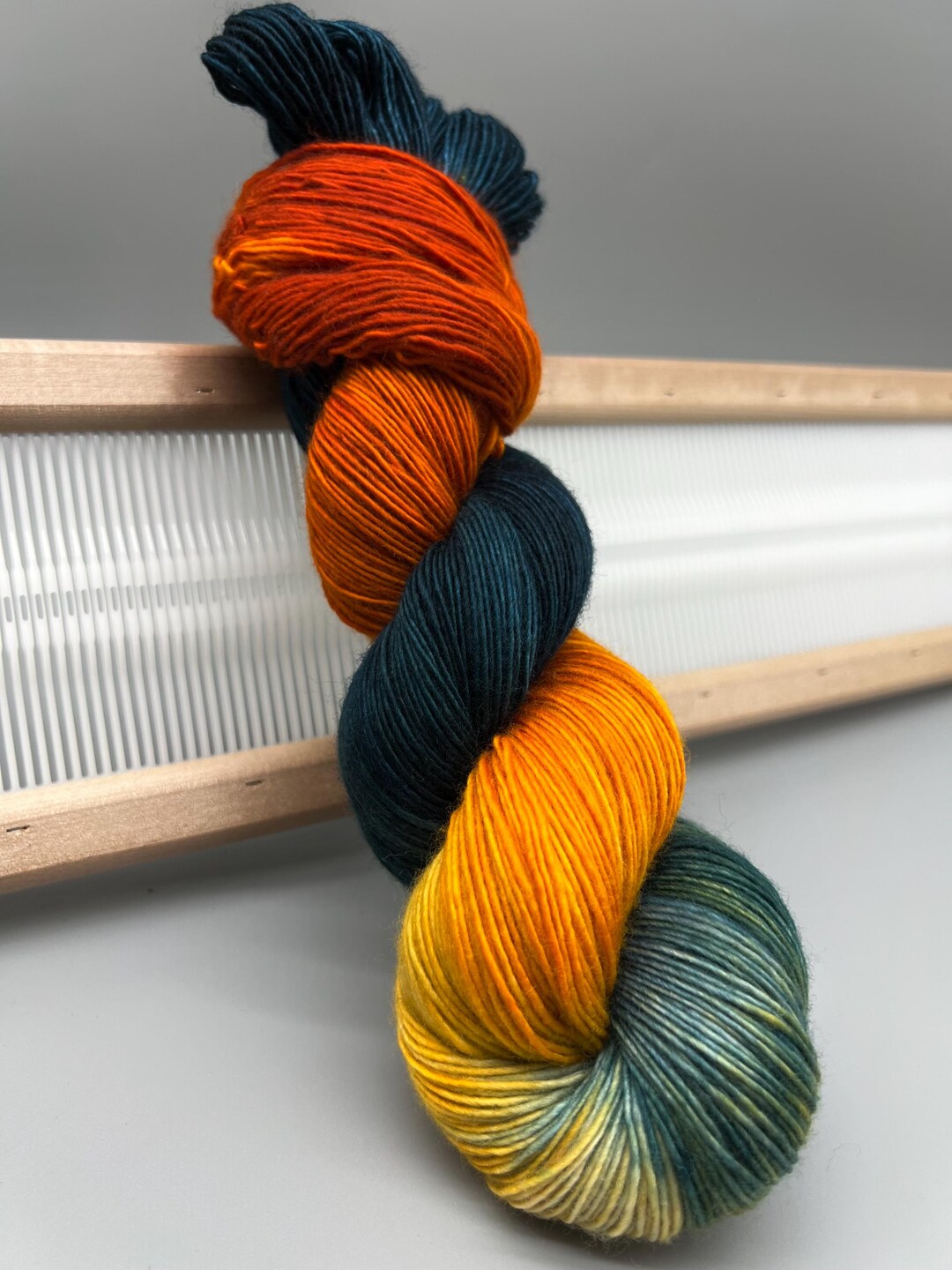 Ocean Sunset Hand Dyed Yarn Ready to Ship Sock / Fingering Yarn Single ...