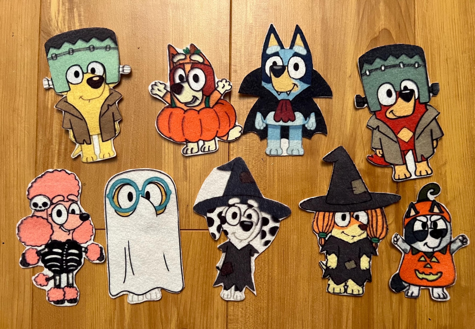 Bluey Halloween Felt Board Characters - Etsy