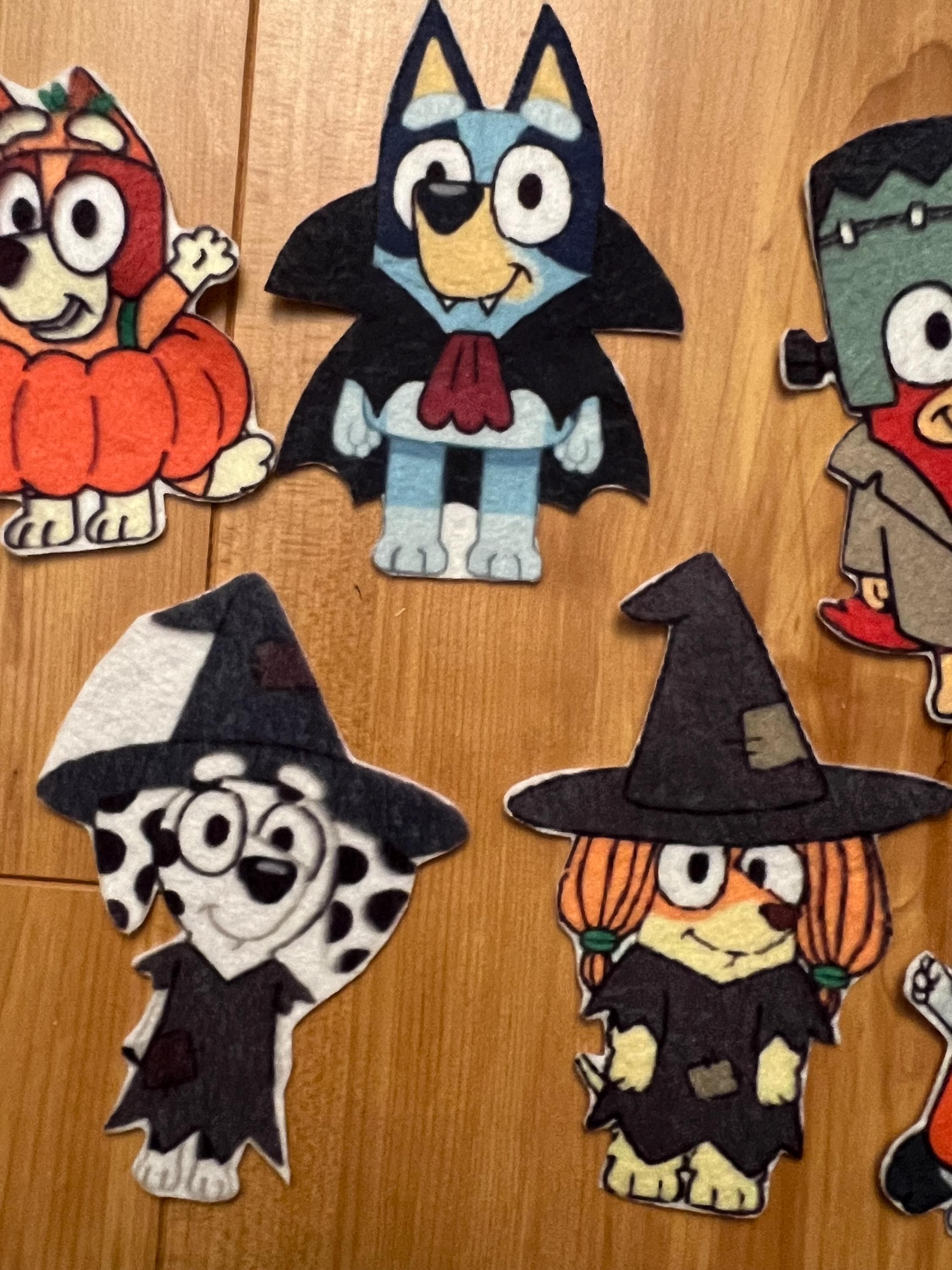 Bluey Halloween Felt Board Characters - Etsy