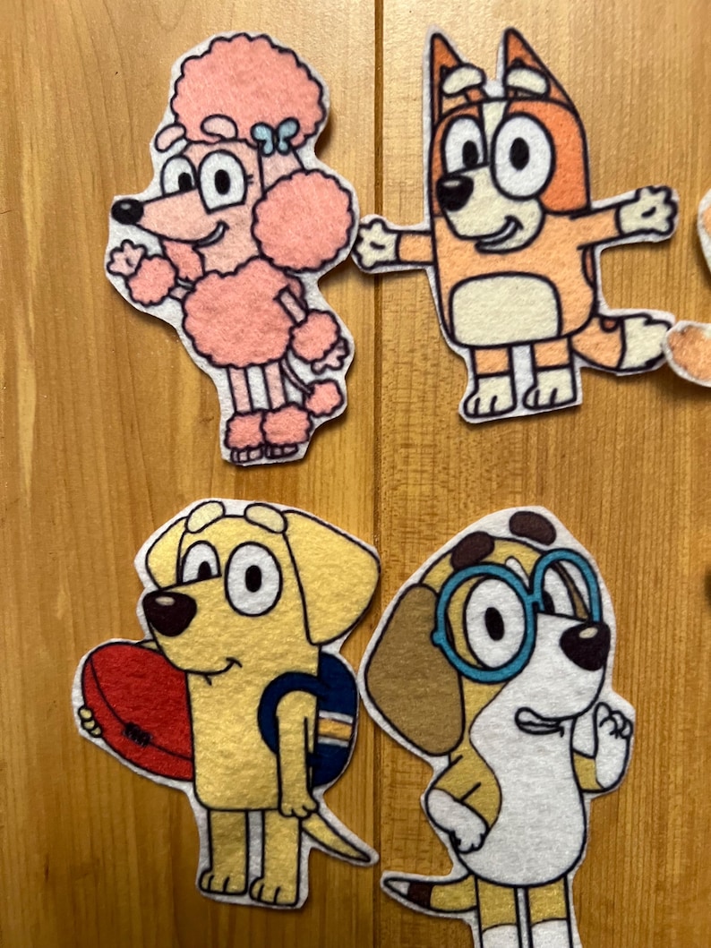 Bluey Felt Board Characters - Etsy