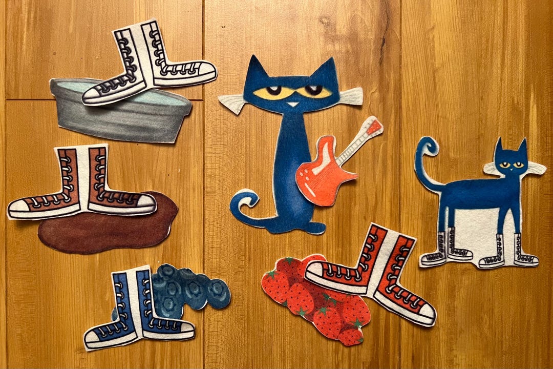 Pete the Cat I Love My White Shoes Felt Board Pieces - Etsy