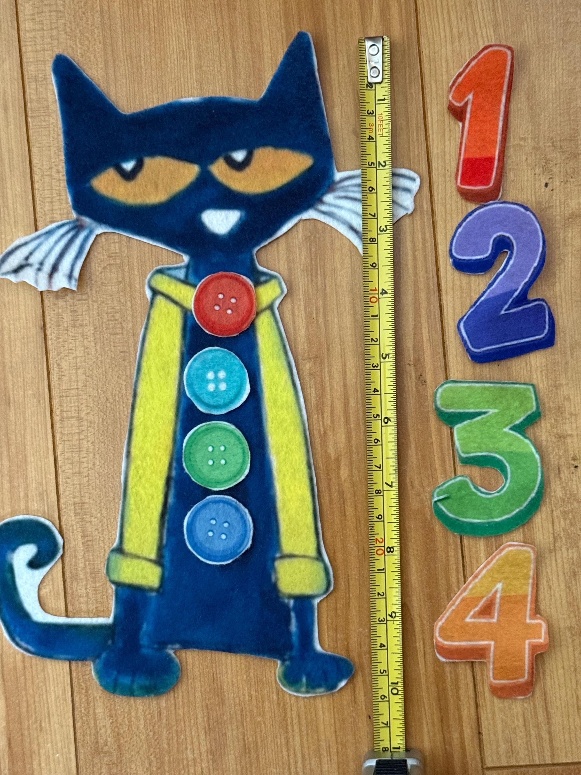 Pete the Cat and His Four Groovy Buttons Felt Pieces - Etsy