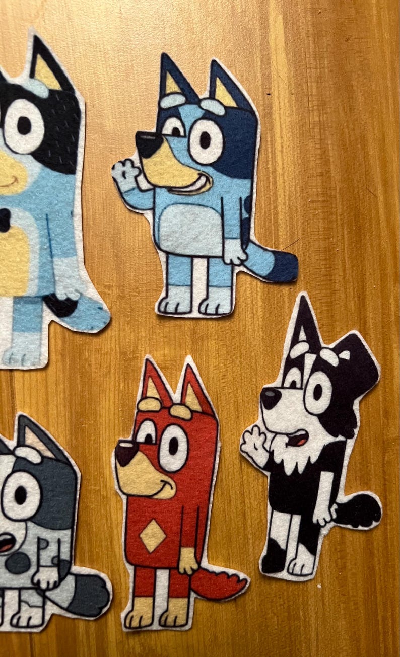 Bluey Felt Board Characters - Etsy