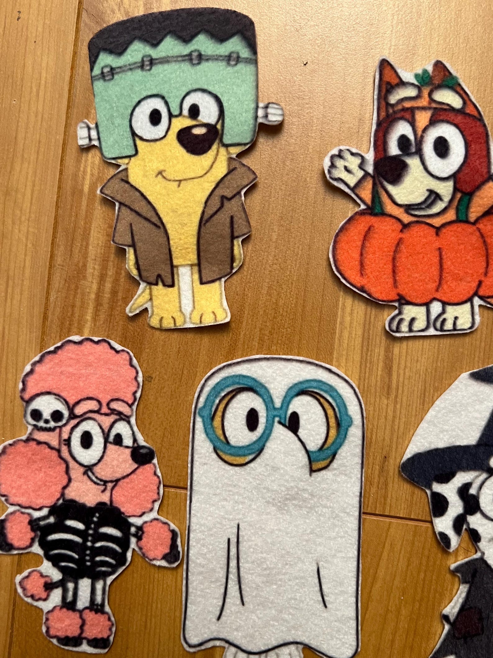 Bluey Halloween Felt Board Characters - Etsy
