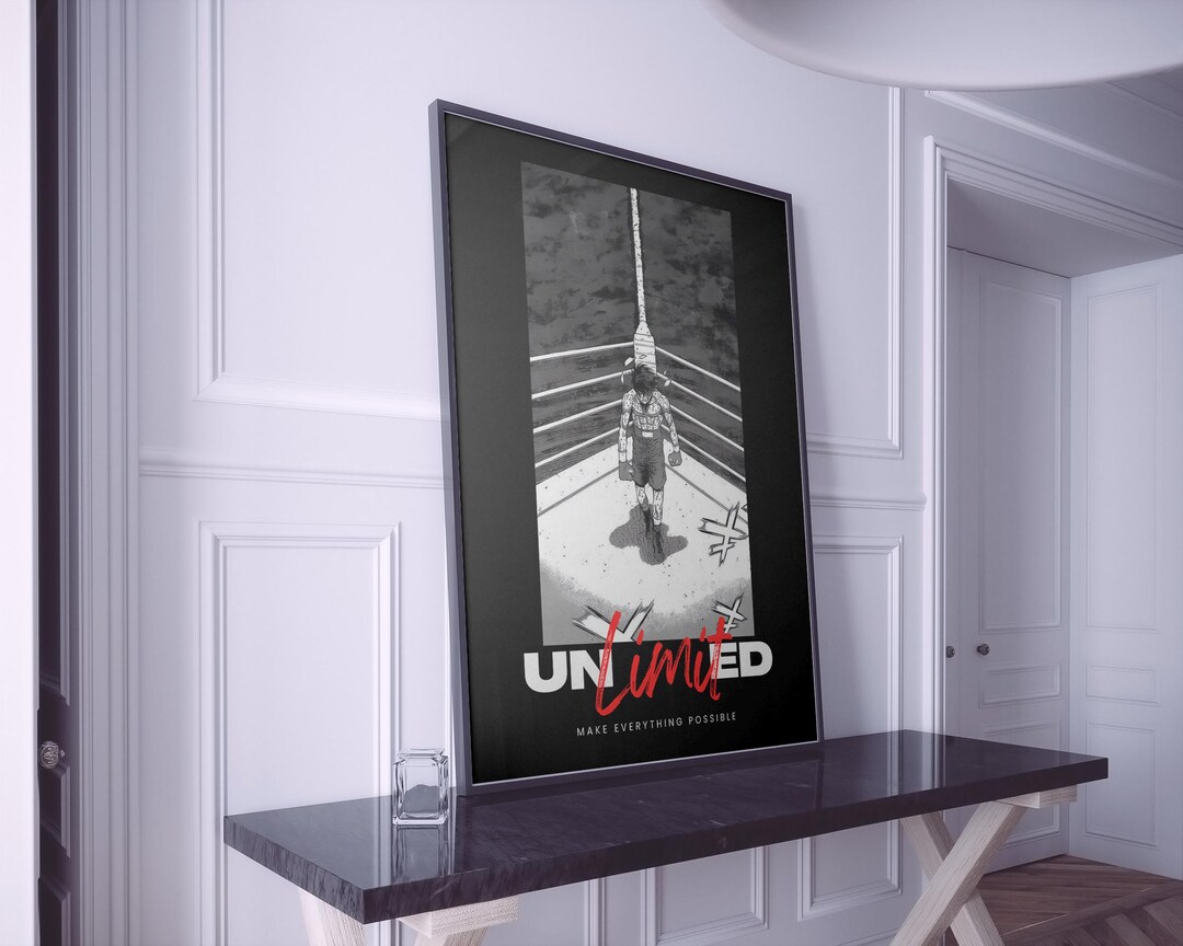 Hajime No Ippo Motivational Poster |unstoppable Anime Wall Decor, Home ...