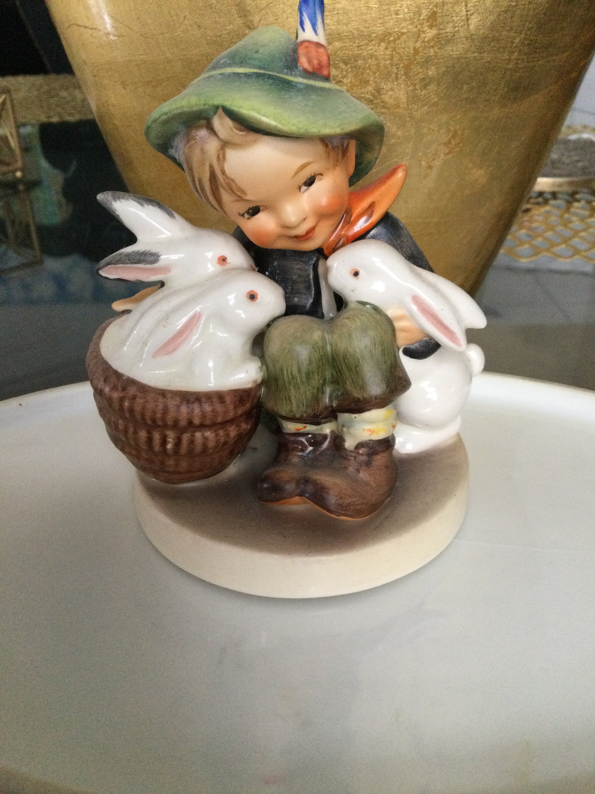 Vintage Hummel Boy With Rabbits 1956 Full Bee TM, 58/0 TMK 2 Goebel ...