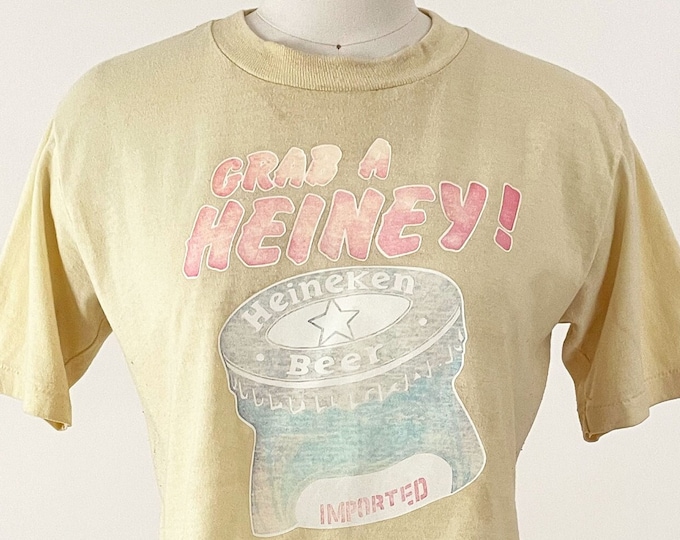 80s Grab A Heiney Heineken Beer Tee | Distressed Single Stitch Heineken ...