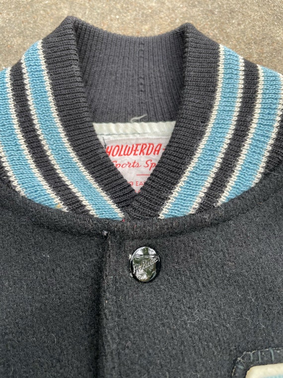 Vintage Wool and Leather Chainstitch Varsity Jacket |… - Gem