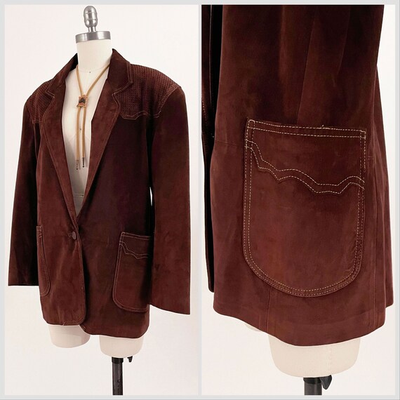 80s Cache Brown Suede Western Jacket | Equestrian Boh… - Gem