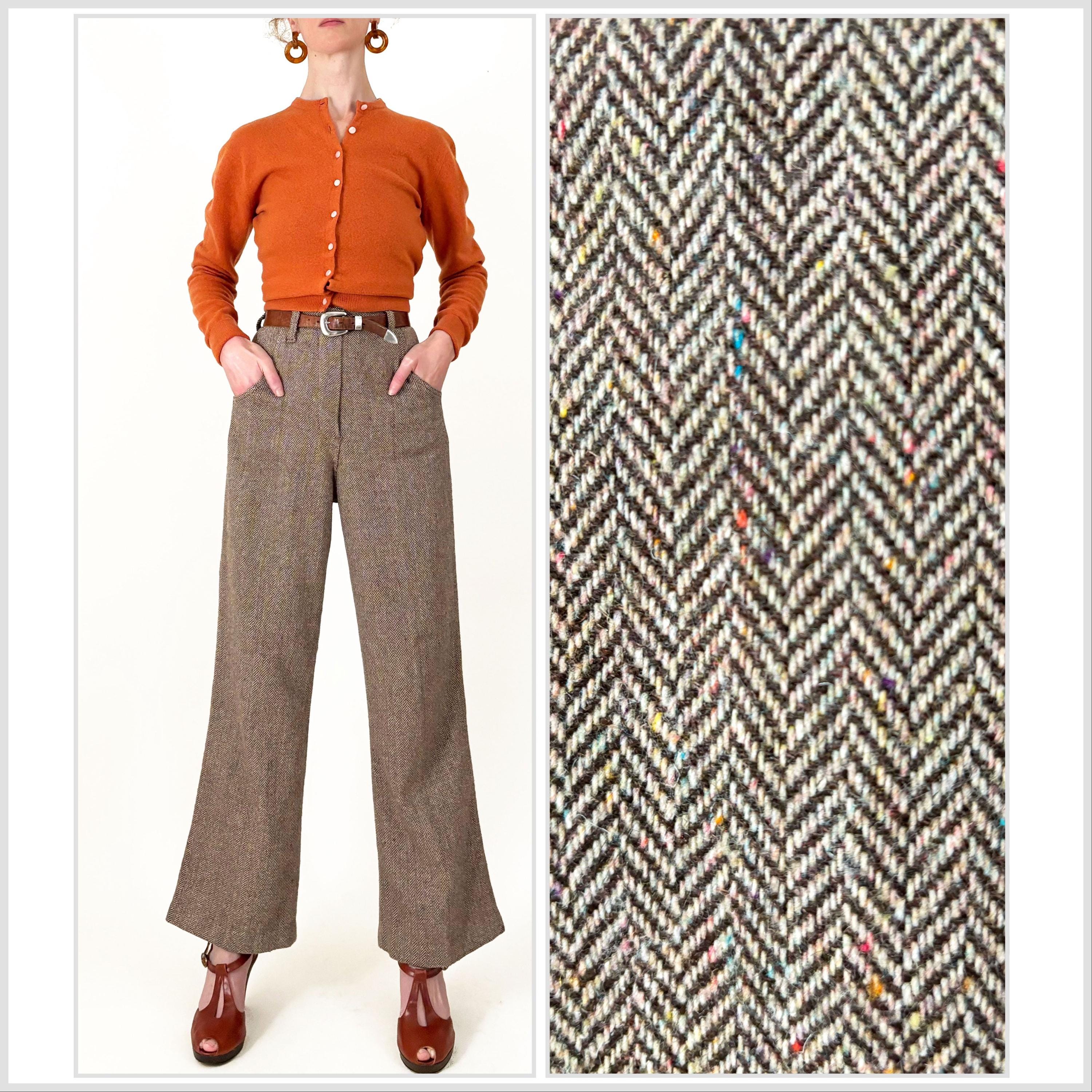 Vintage 40s Wide Leg Wool Pants - Etsy Vintage 40s Wide Leg Wool Pants - Etsy