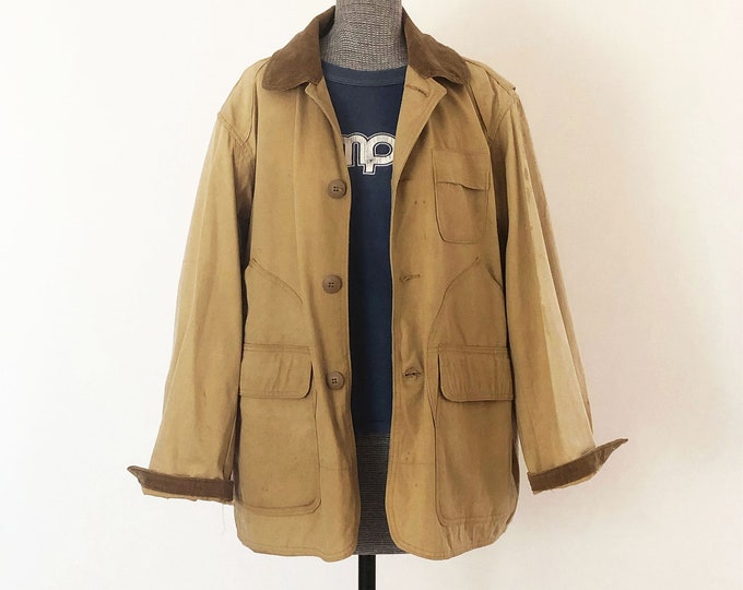 1950s JC Higgins Sears Hunting Jacket With Corduroy Collar | Canvas ...