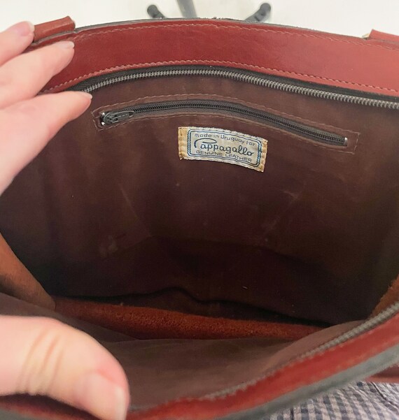 70s Brown Leather Shoulder Bag | Pappagallo Made in U… - Gem